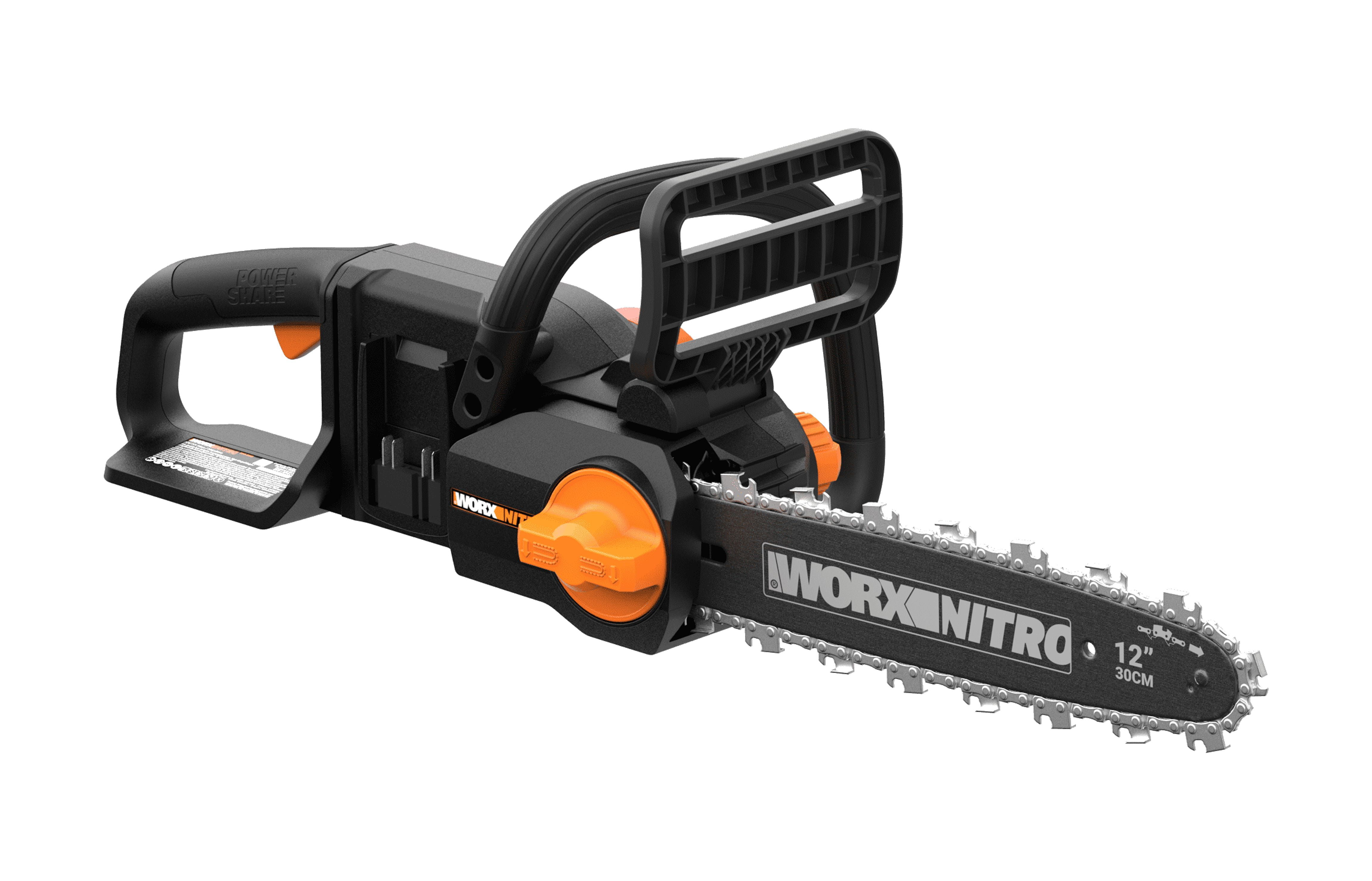 Worx Nitro WG350.9 20V Brushless 12" Cordless Chainsaw - Walmart ...