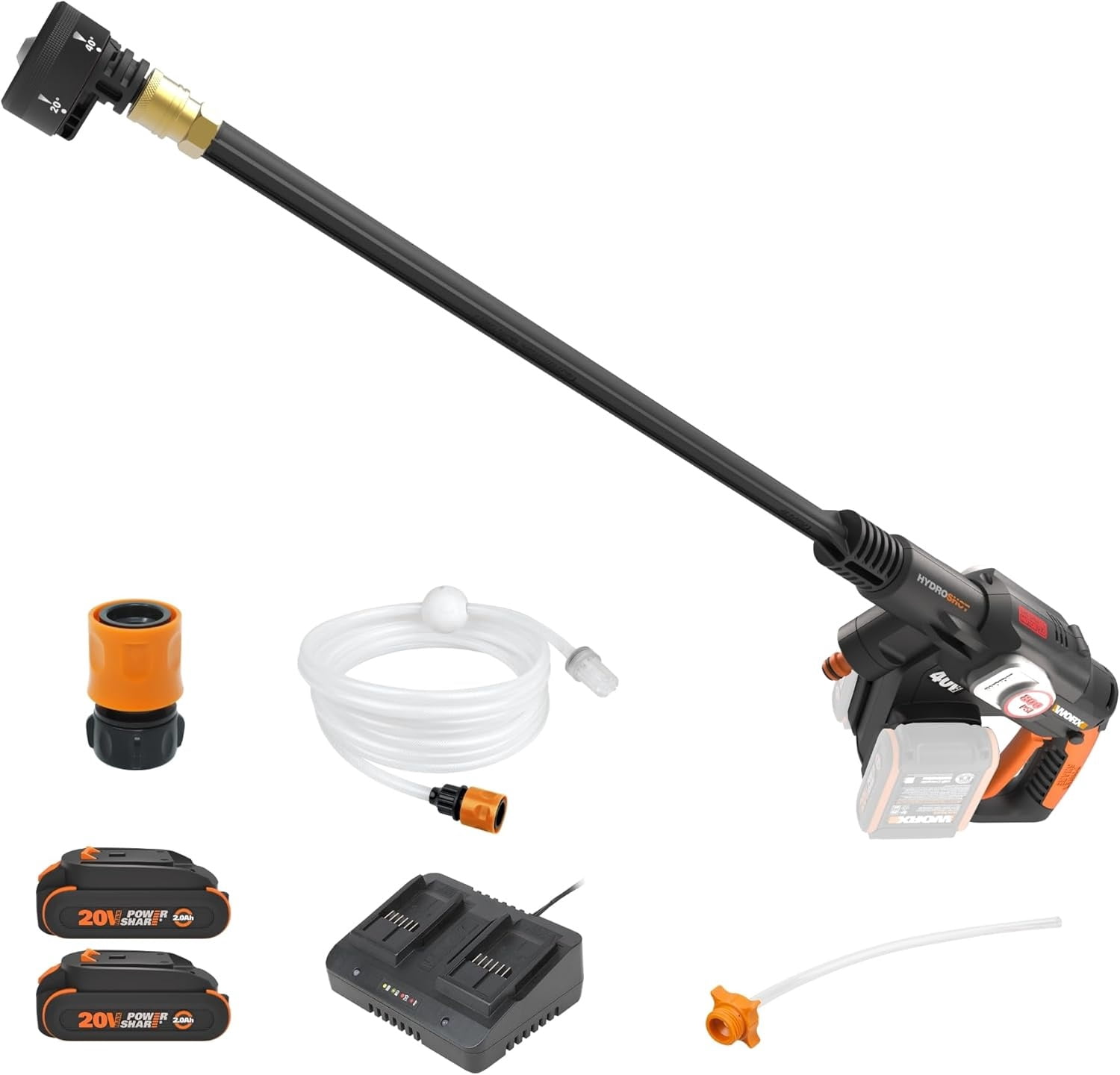 Worx Nitro WG647 40V Power Share Hydroshot 800 Max PSI Power Cleaner ...