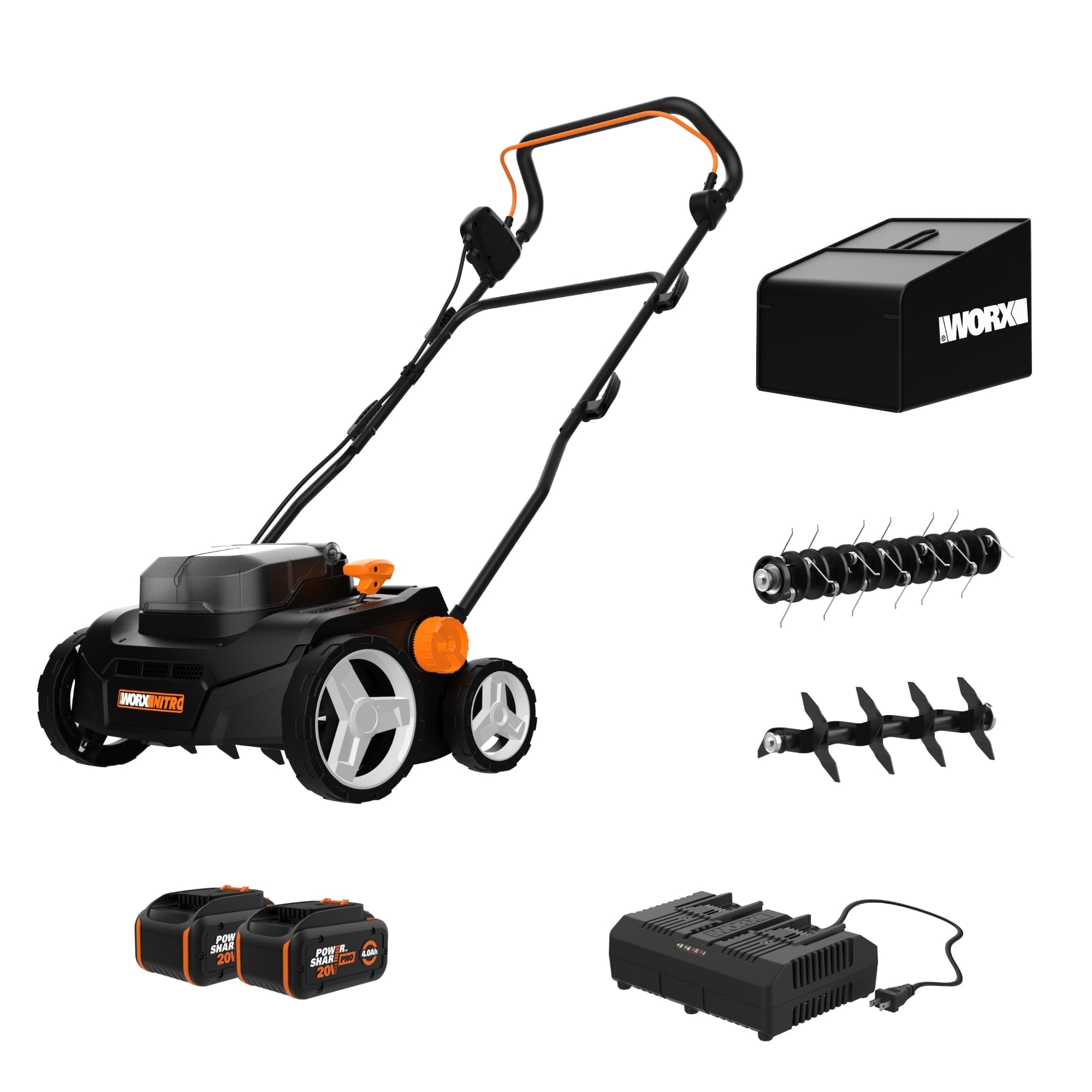 Worx Nitro 40V Power Share 14” Cordless Dethatcher with Charger ...