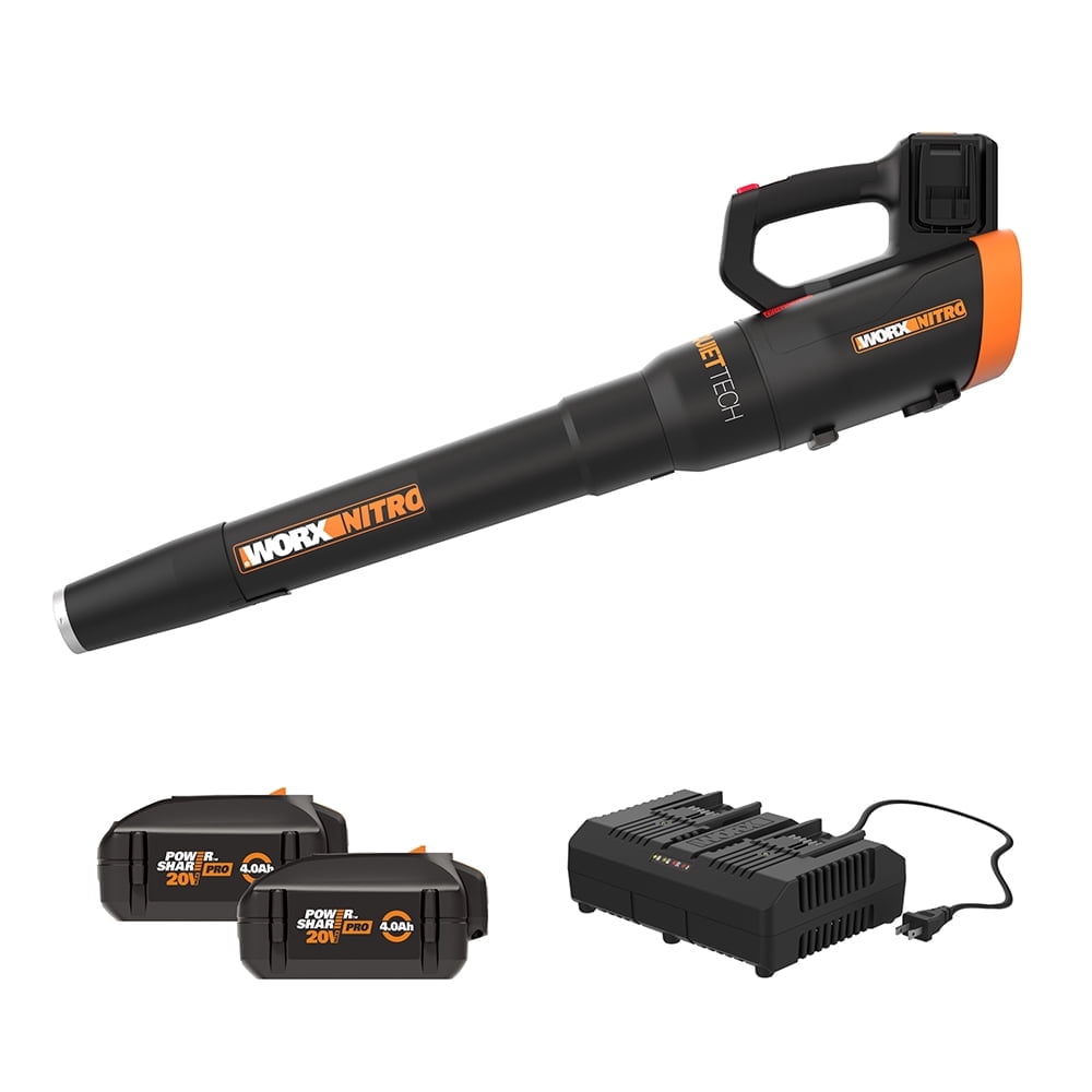 Worx Nitro WP591 40V 4.0Ah Cordless 530 CFM QuietTech Blower ...