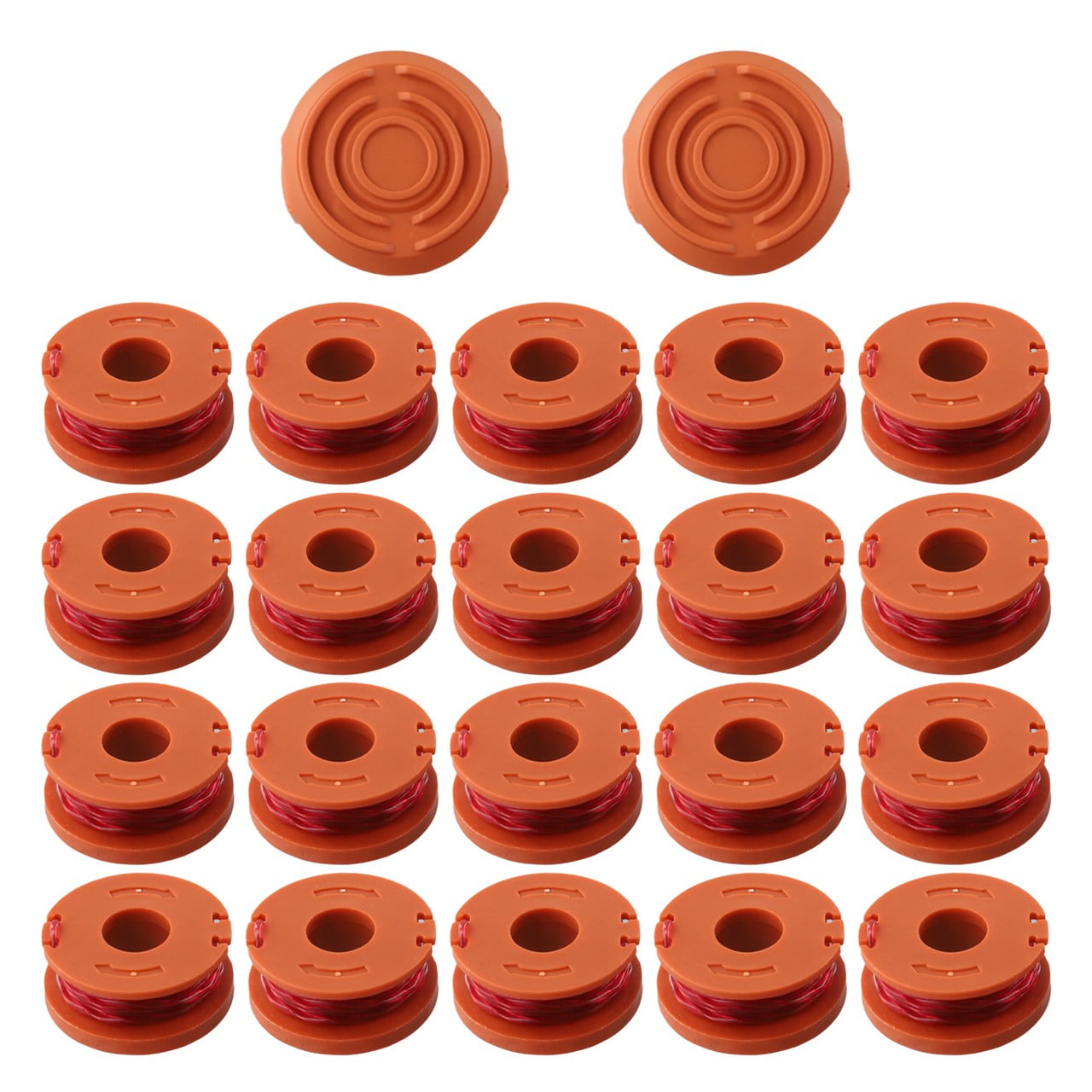 Worx Trimmer Spool Replacement Set, 20 Spools & 2 Caps, Compatible with ...