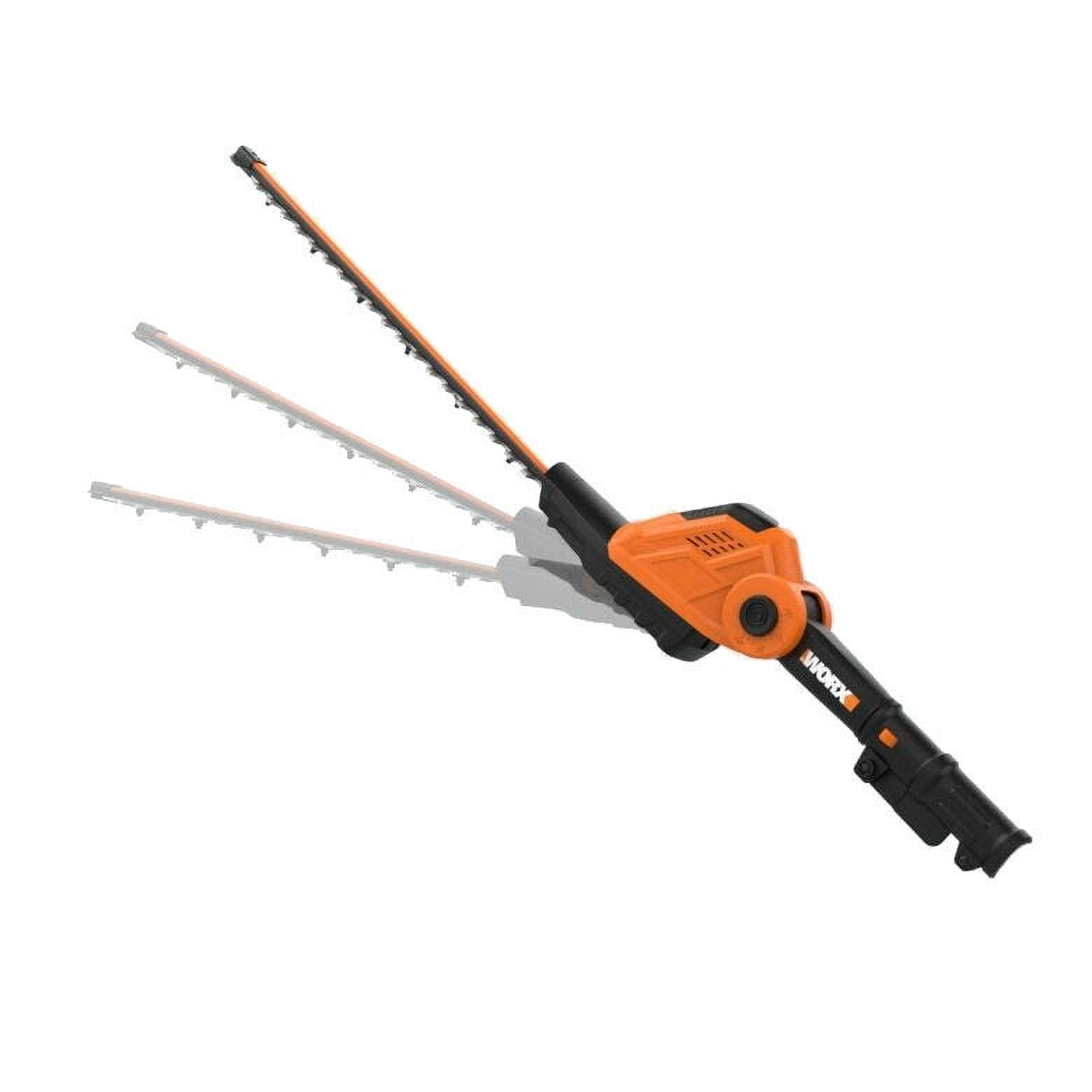 Worx Pole Hedge Trimmer Head Attachment, 20", WA0308, with 12ft Reach ...