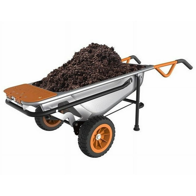 Worx WG050 Aerocart 8-in-1 Electric Wheelbarrow Utility Cart with ...