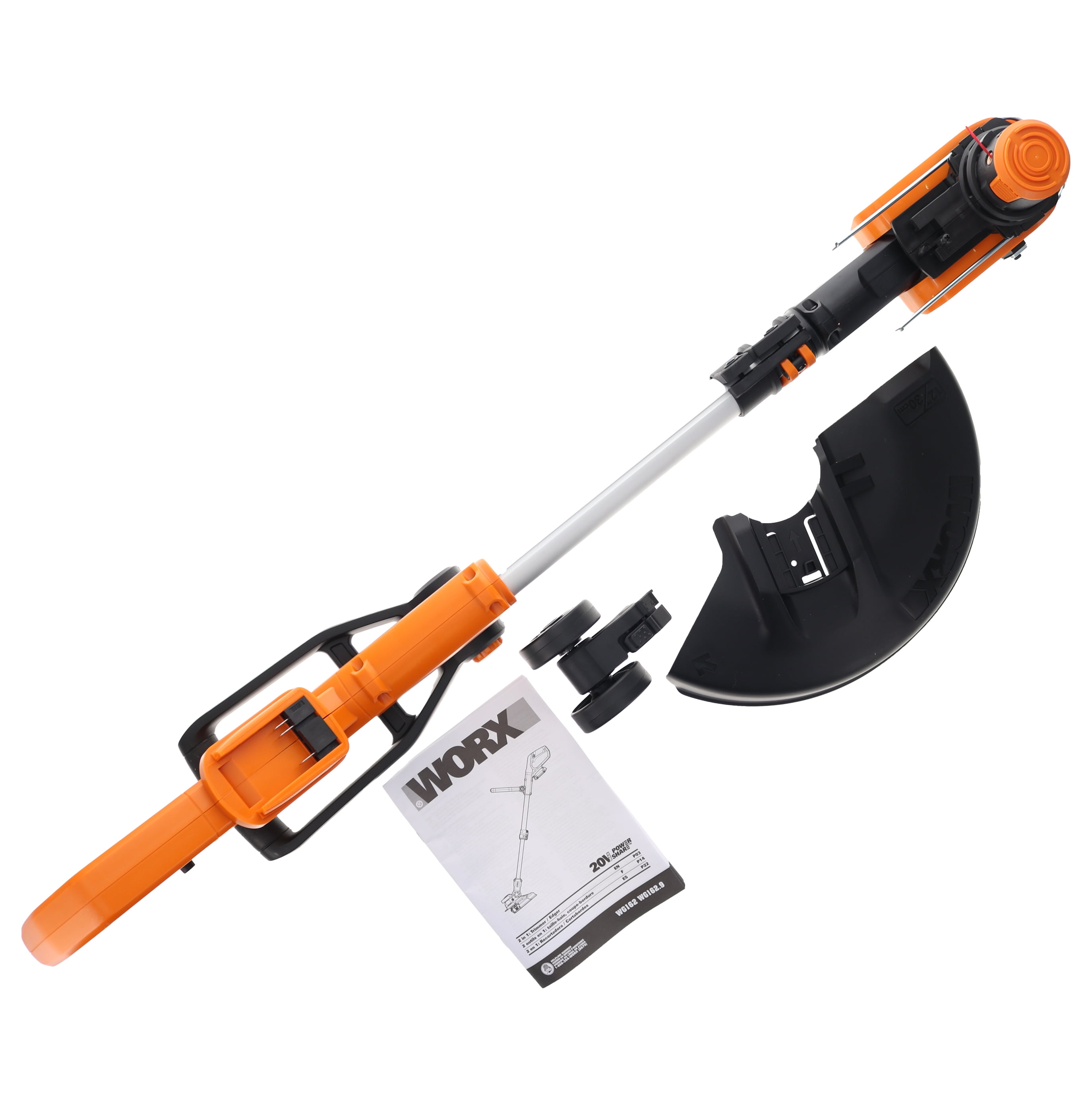 Worx WG162 20V PowerShare 12" Cordless String Trimmer/Edger (Bare Tool ...