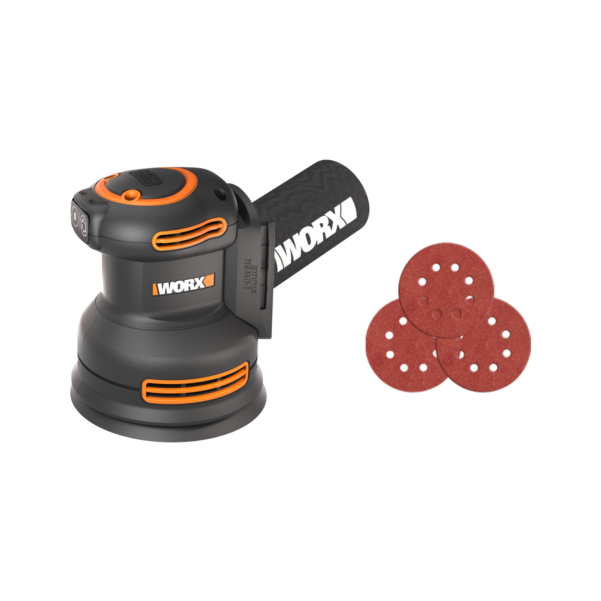 Worx WX823L.9 20V PowerShare Cordless Rotary Sander with Brushless ...