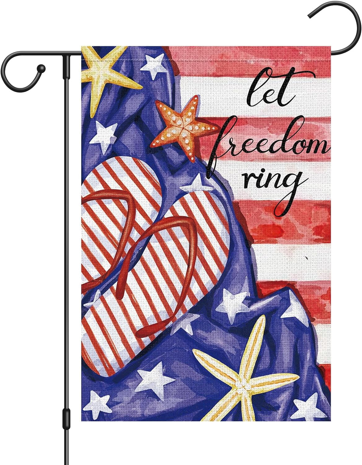 Wosidon Patriotic Garden Flag Double Sided for Outside, Small Brulap ...