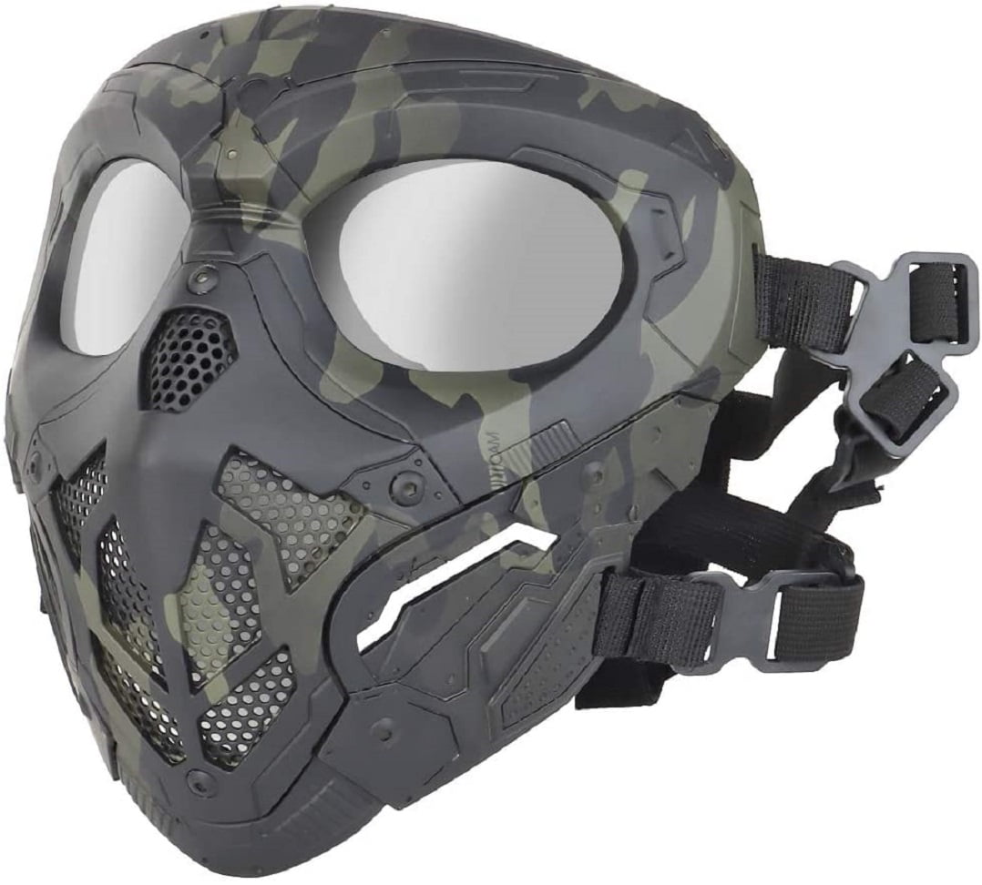 Wosport Lurker Full Face Mask Sports Paintball Outdoors Adult Riding ...