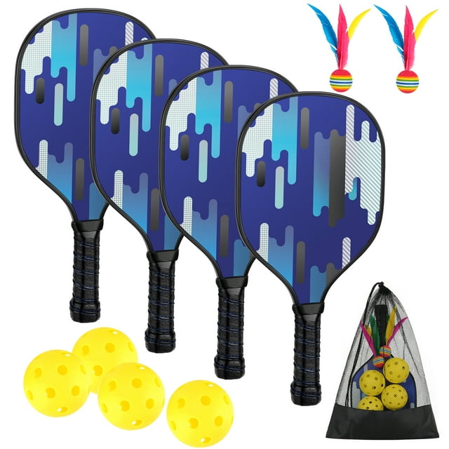 Wossspt Pickleball Paddles USAPA Approved Pickleball Set of 4, Classic ...