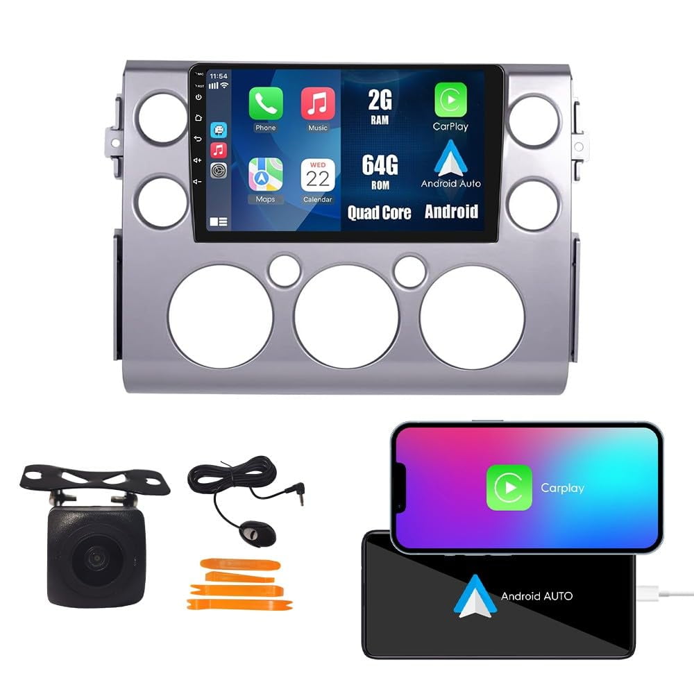 Wostoke Car CarPlay Android Auto Navigation Stereo GPS Reverse Camera ...