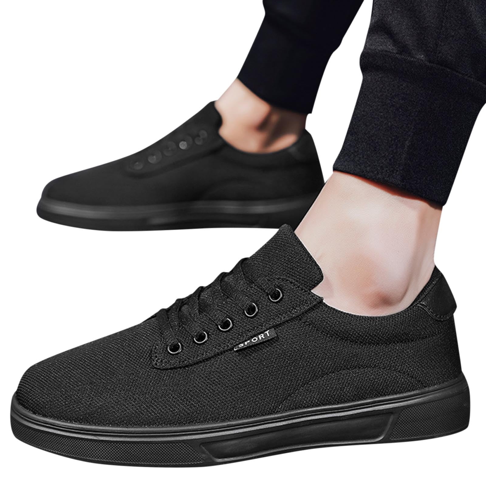 Wotryit Mens Shoes Men Casual Shoes Fashionable and Simple Solid Color ...