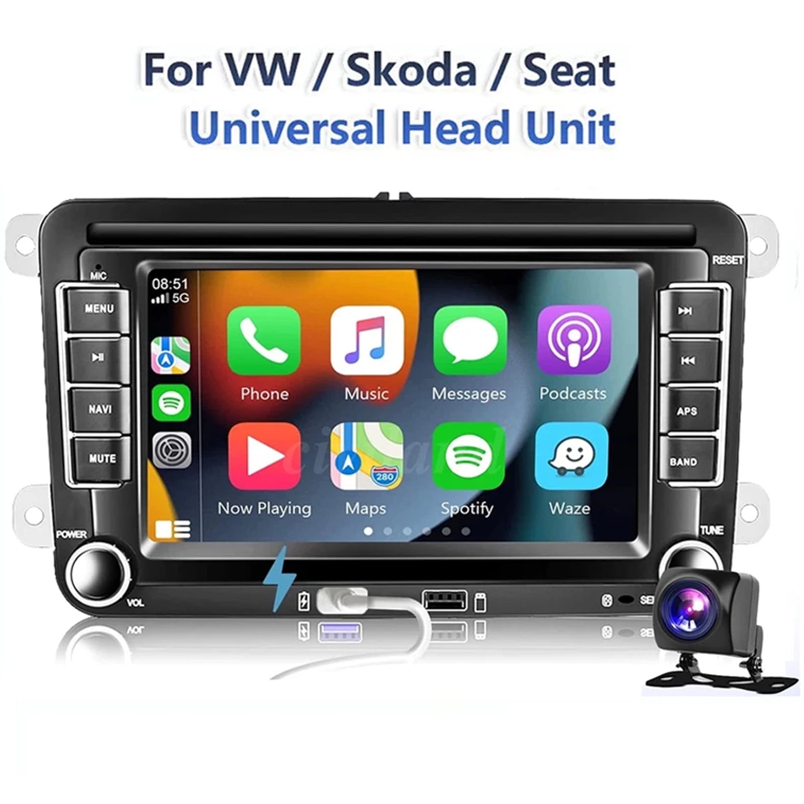 Woudy 7" Car Stereo Radio for VW Volkswagen Jetta Passat, Apple Android ...