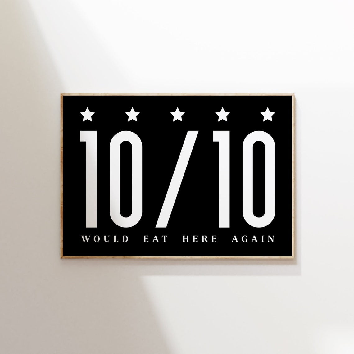 / Would Eat Here Again Poster, Fun Kitchen Decor UNFRAMED Poster, Wall ...