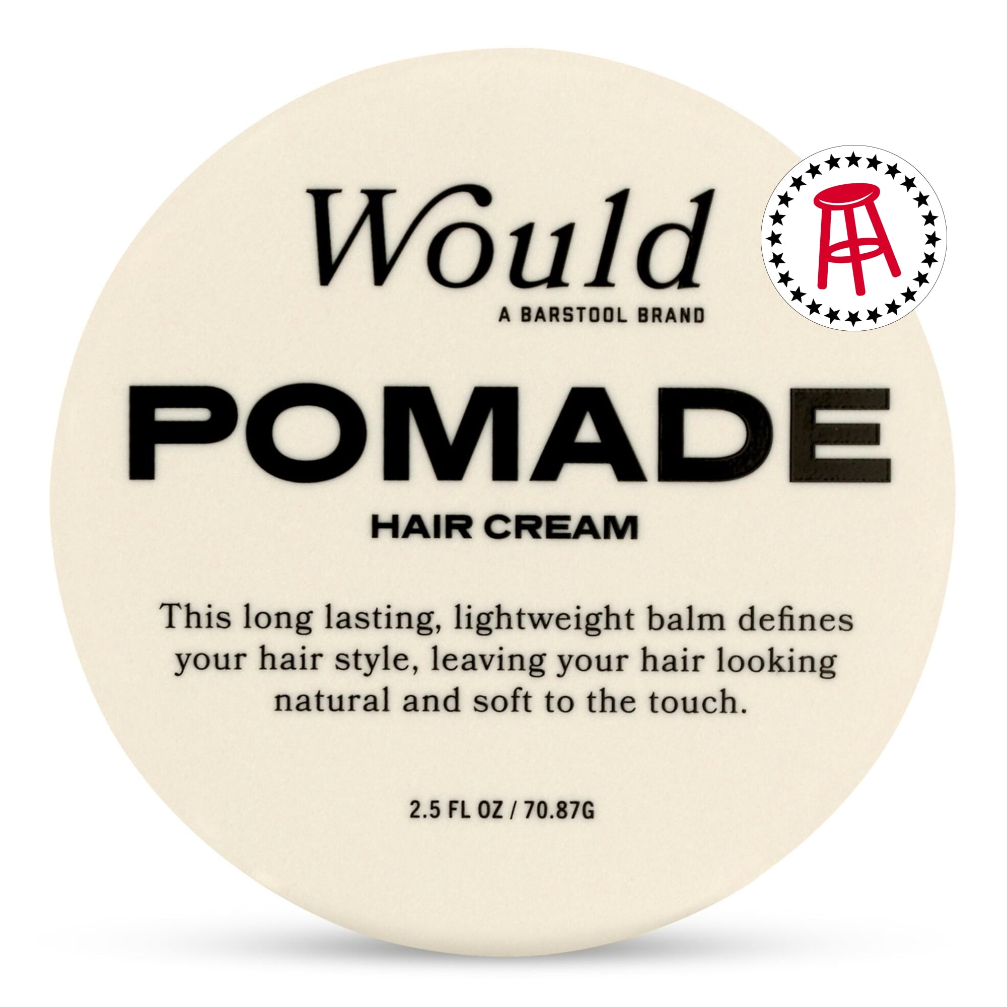 Would by Barstool Sports Pomade Hair Cream, 2.5 oz, All Hair Types ...
