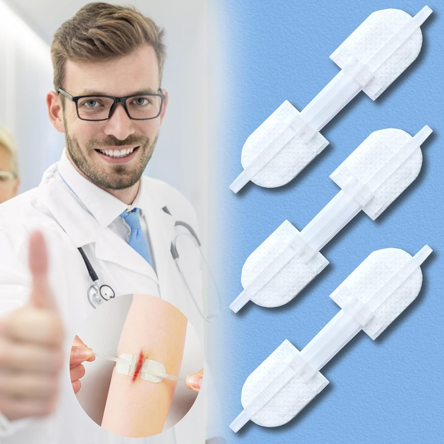 Wound Closure Strips - Emergency Laceration Closure Kit to Repair 3 ...