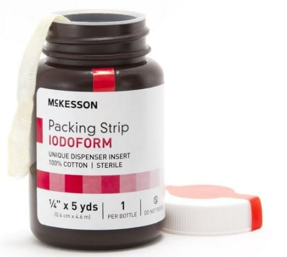 Wound Packing Strip, McKesson, Cotton Iodoform 1/4 Inch X 5 Yard ...