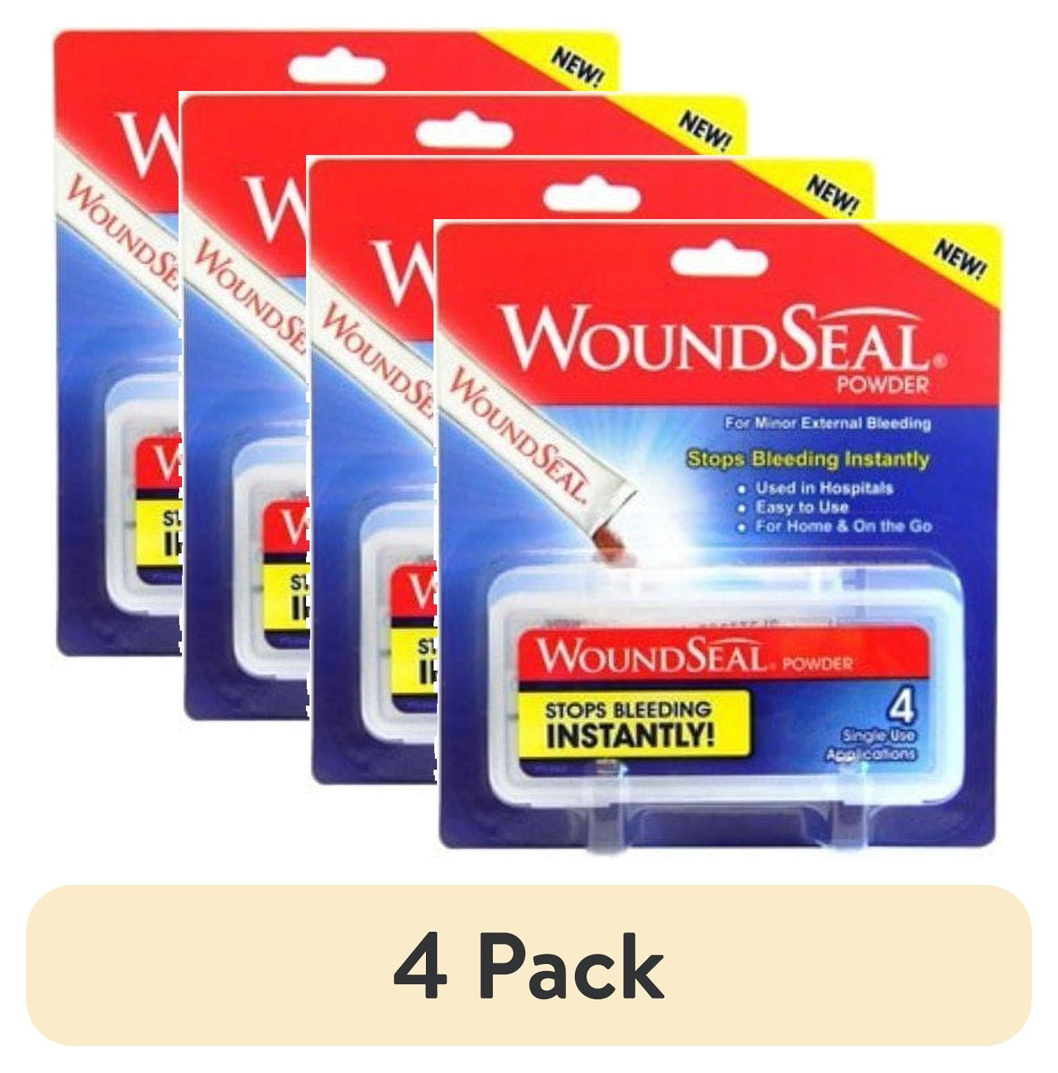 (4 pack) Wound Seal Powder Stops Bleeding Instantly for Minor External ...