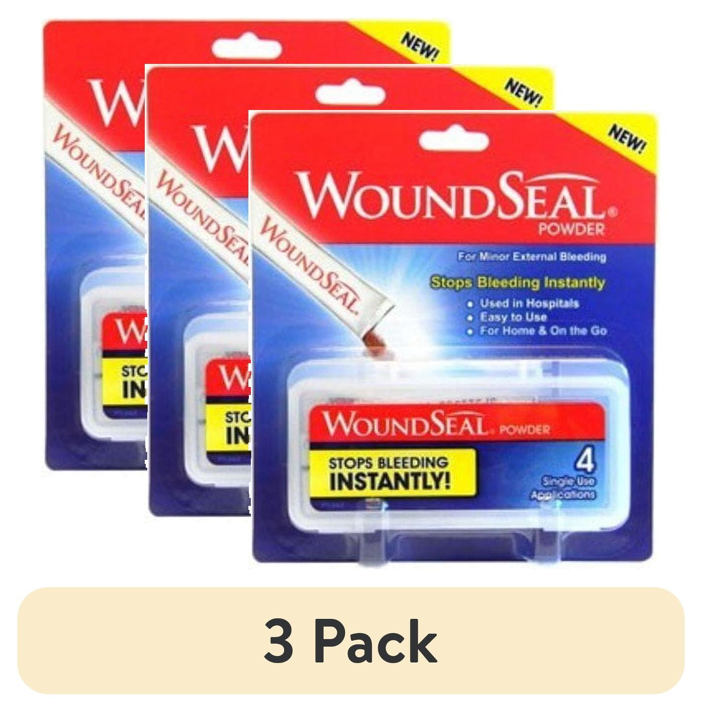 (3 pack) Wound Seal Powder Stops Bleeding Instantly for Minor External ...