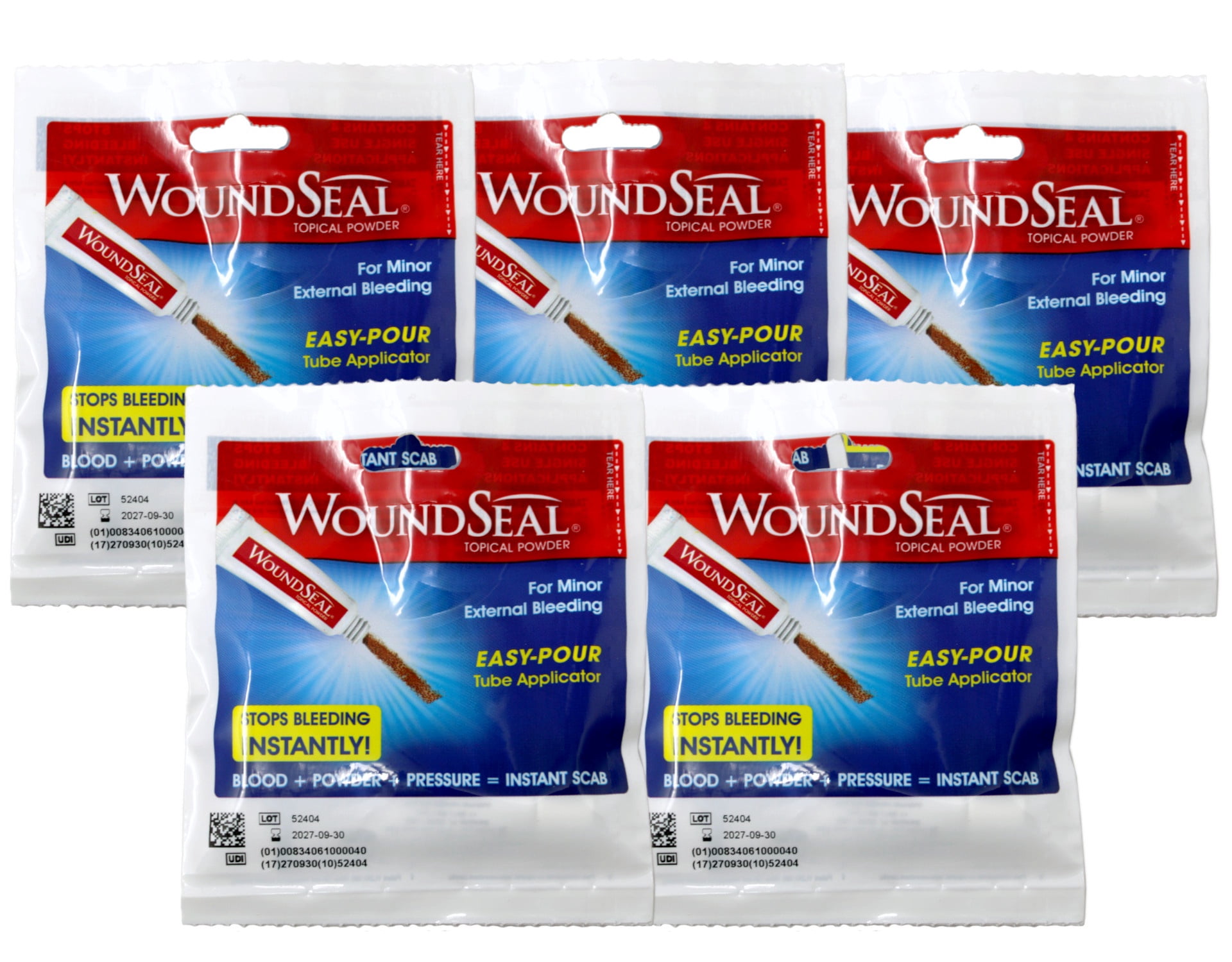 WoundSeal Medical Care Powder, Stop Large Wounds, 4Ct Tube Applicator ...