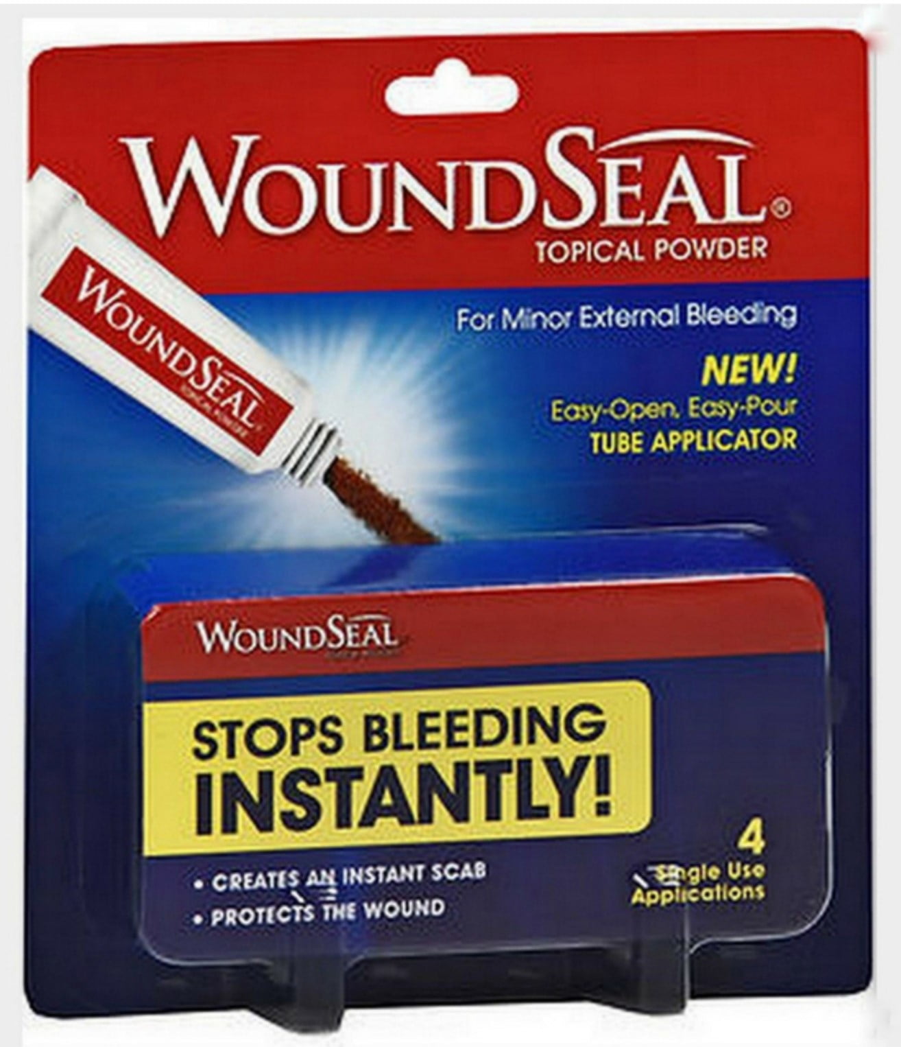 WoundSeal Bleeding Wound Instant Sealant Powder, 4 Each - Walmart.com