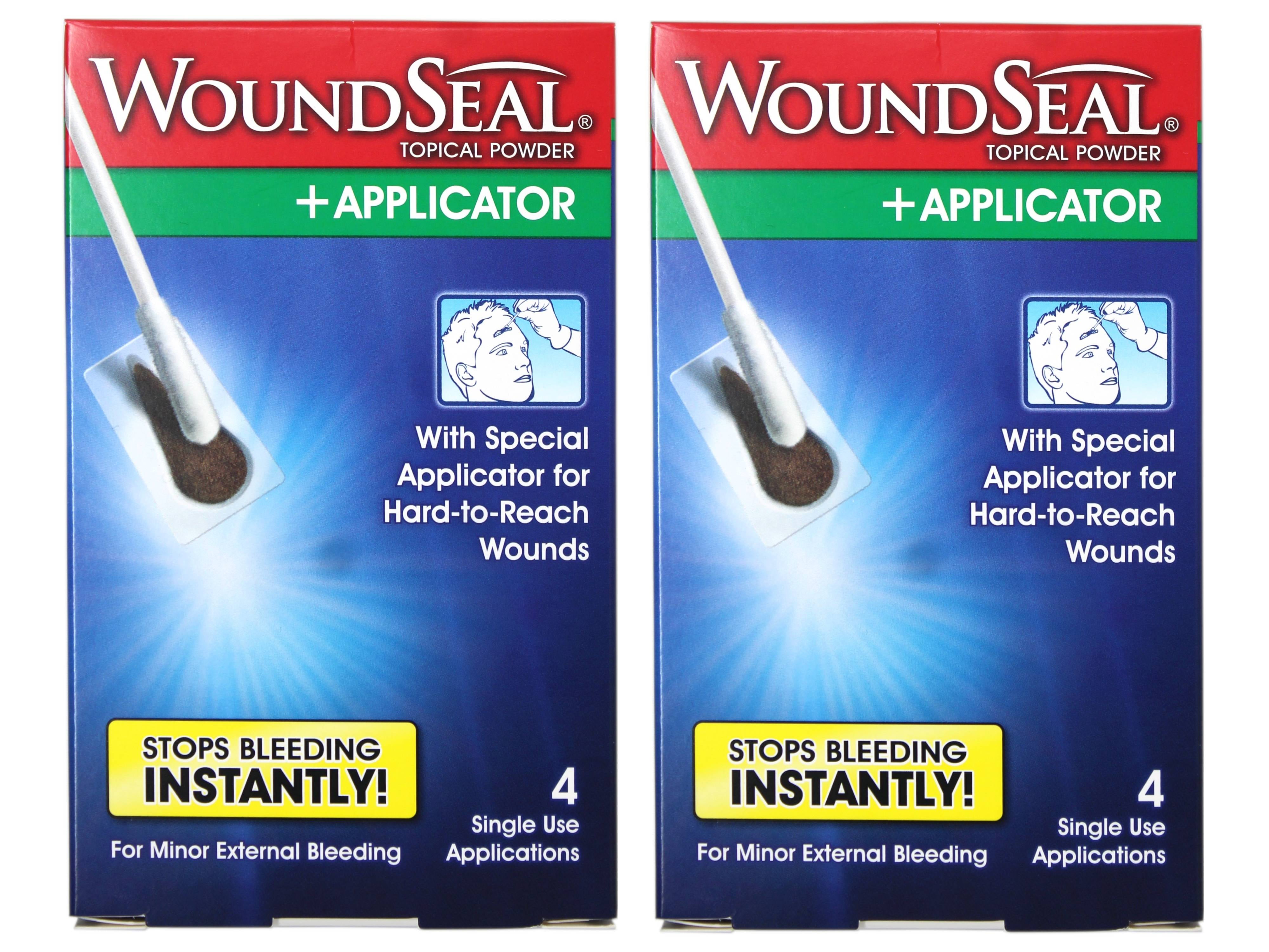 WoundSeal Topical Powder + Applicator for Minor External Bleeding, 4 ...