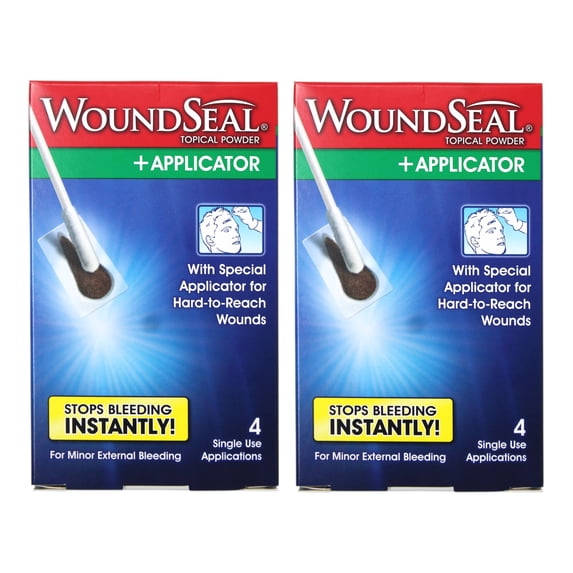 WoundSeal Topical Powder + Applicator for Minor External Bleeding, 4 ...