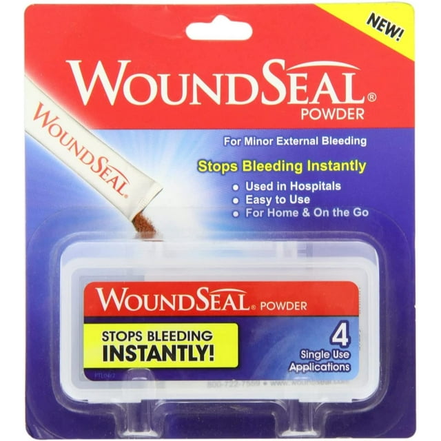 WoundSeal Topical Powder Wound Care First Aid for Cuts, Scrapes and ...