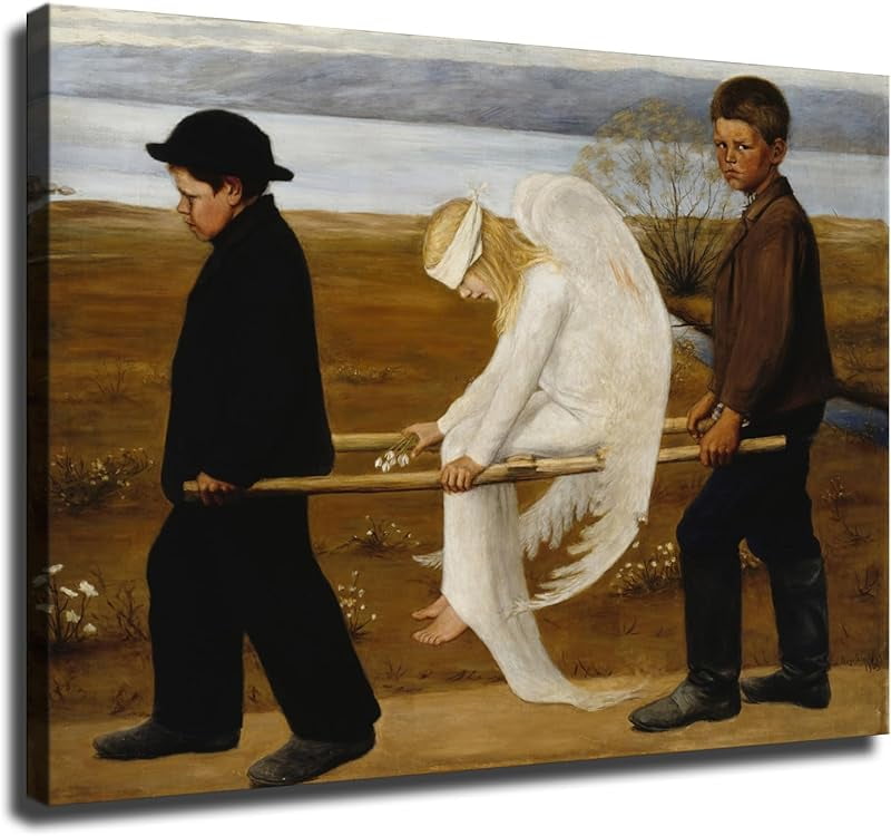 The Wounded Angel By Hugo Simberg Poster Wall Art Painting Canvas Wall ...