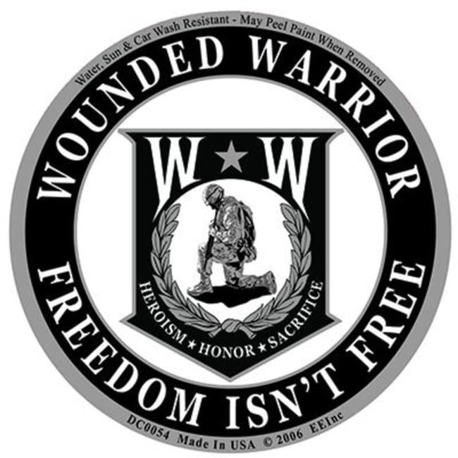 Eagle Emblems DC0054 Sticker - Wounded Warrior -Freedom Isnt Free - 3.5 ...