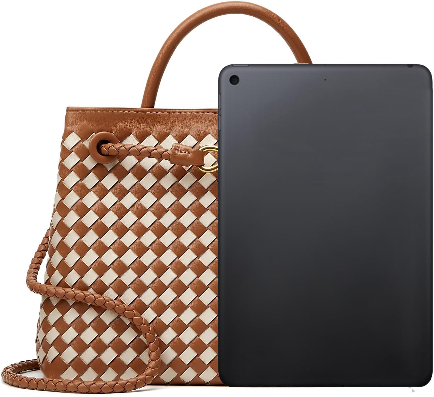 Woven Bag for Women Shoulder Purse: Vegan Leather Handbag - Handmade ...