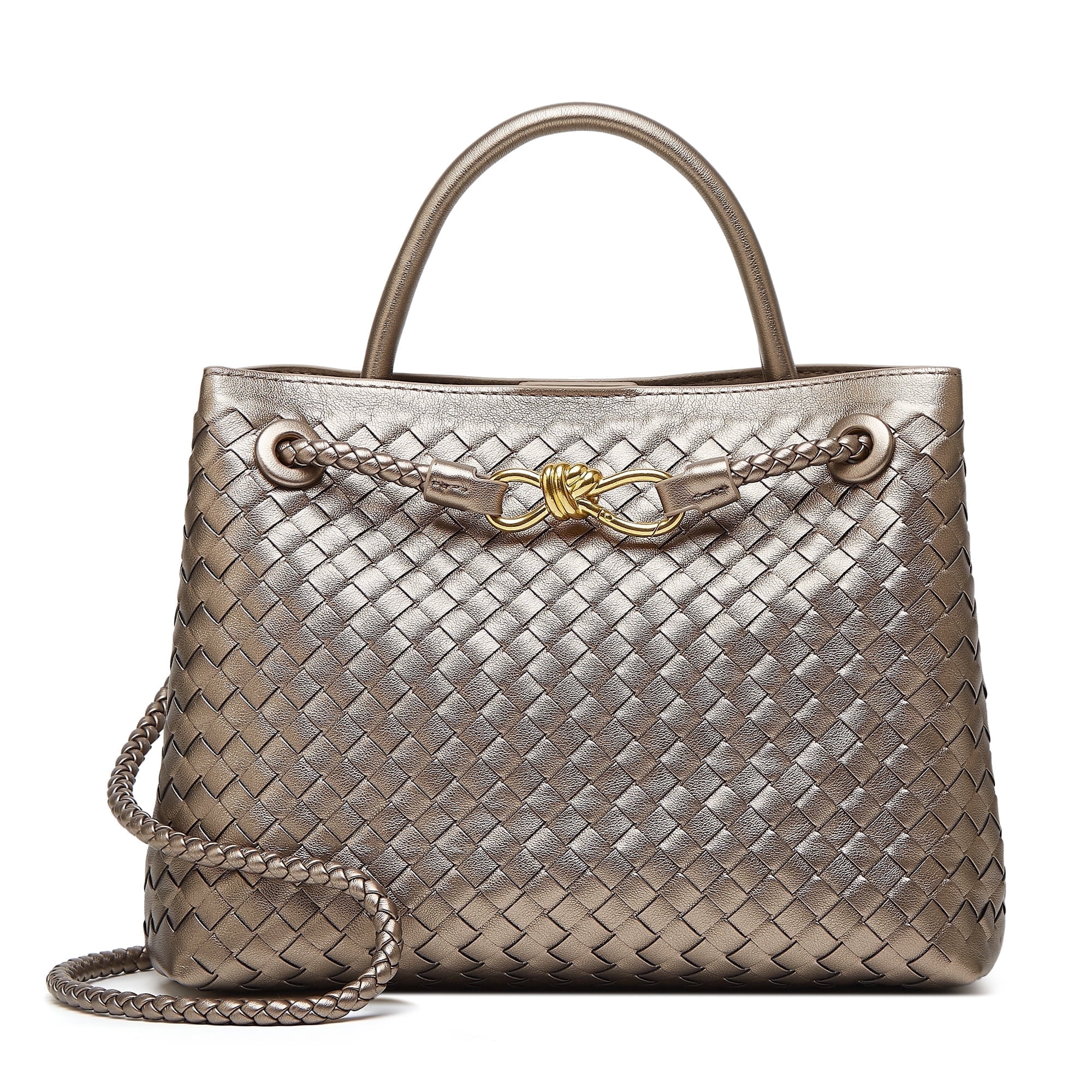 Woven Bags for Women Crossbody Handbag: Vegan Leather Small Tote Purse ...