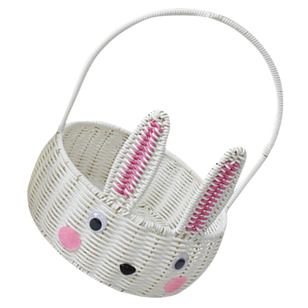 Woven Basket Flower Storage Basket Gift Basket Adorable Rabbit Picnic ...
