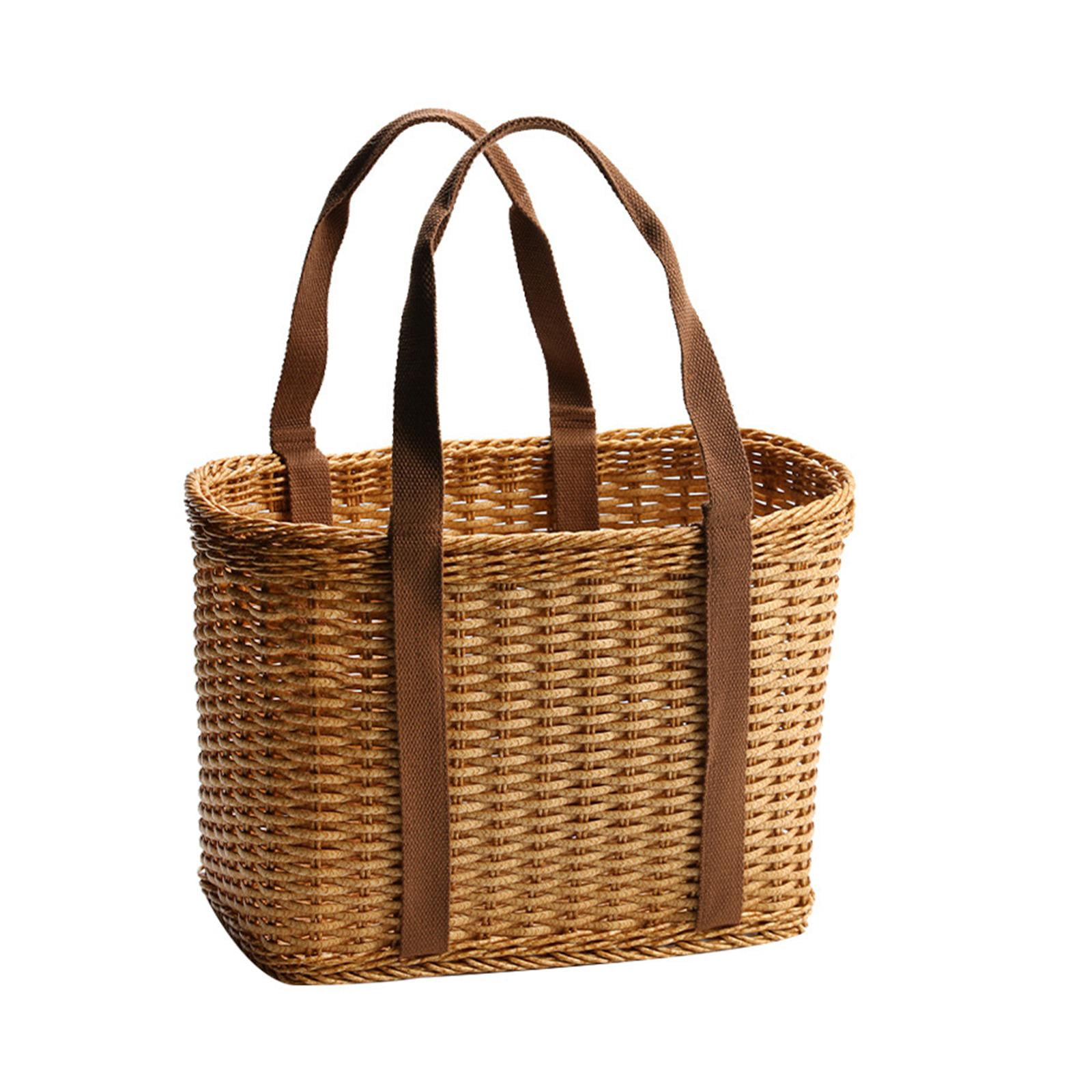 Woven Basket Household Organizer Stylish Lightweight Simple Shopping ...
