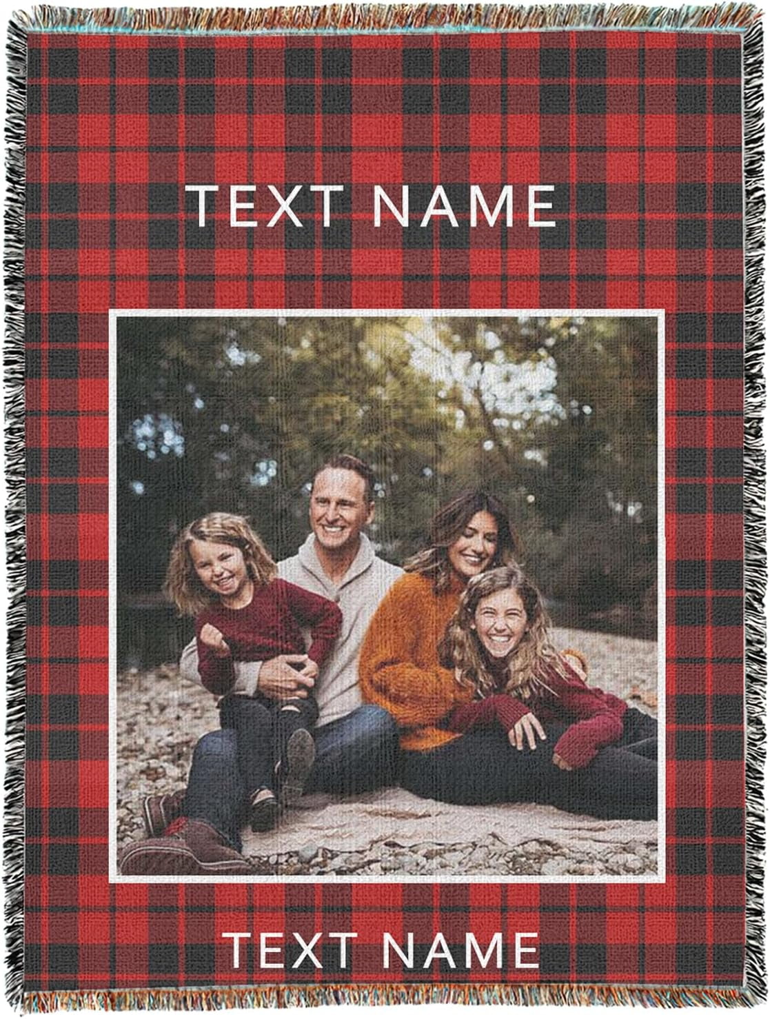 Woven Blanket Throw Personalized Photo Blanket Woven Customized Gifts ...
