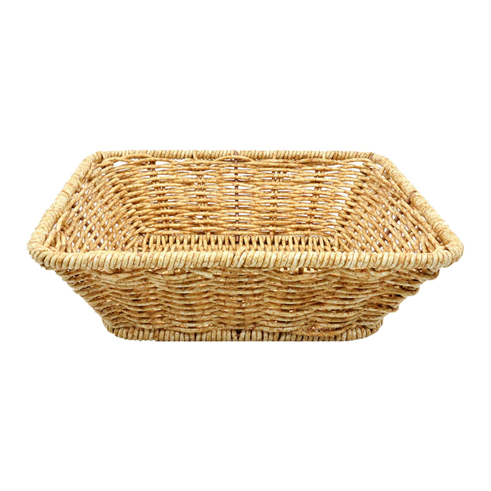 Woven Bread Basket Kitchen Fruit Bowl Serving Tray Basket, Durable ...