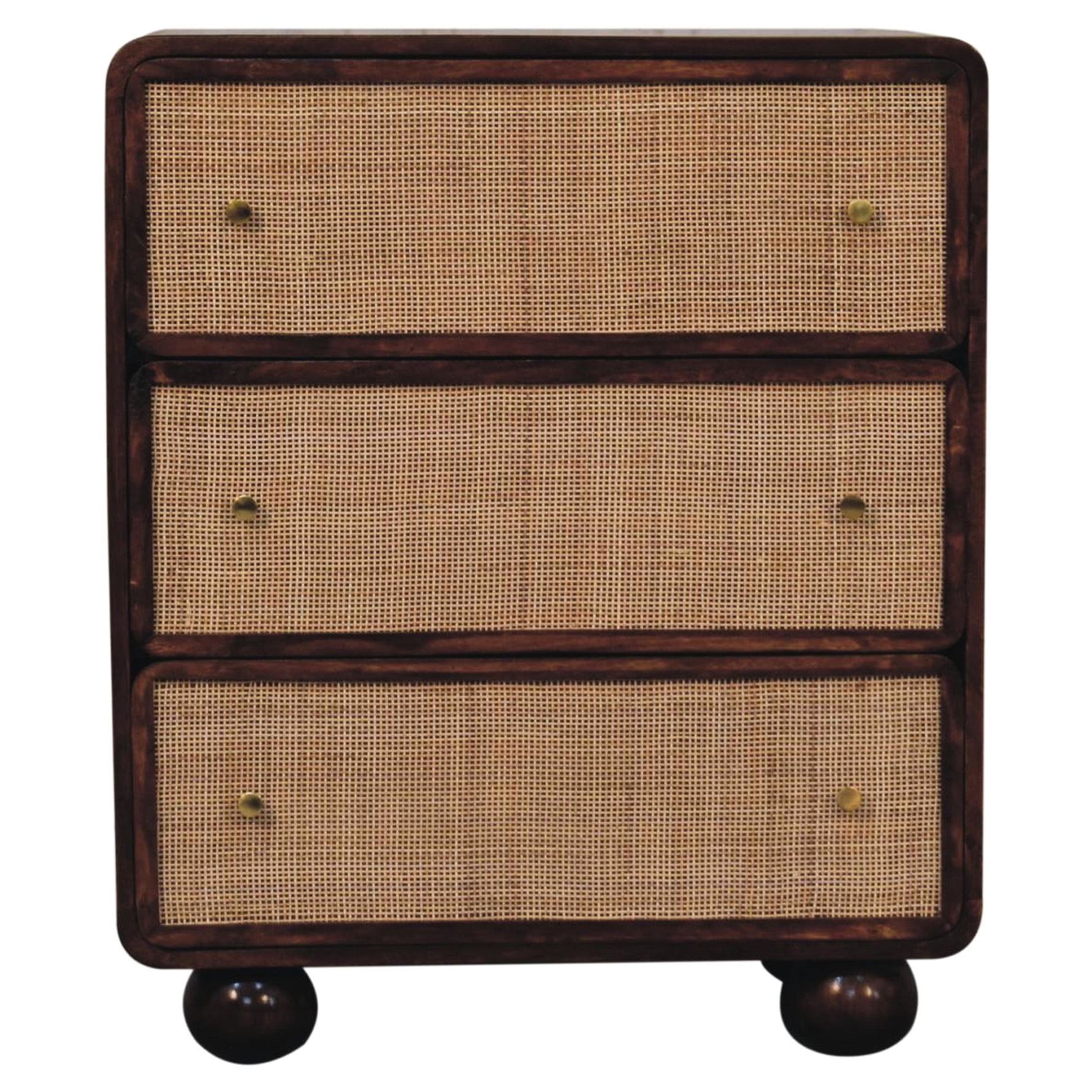 Woven Chest with Solid Legs / Living Room / Boho - style Storage ...