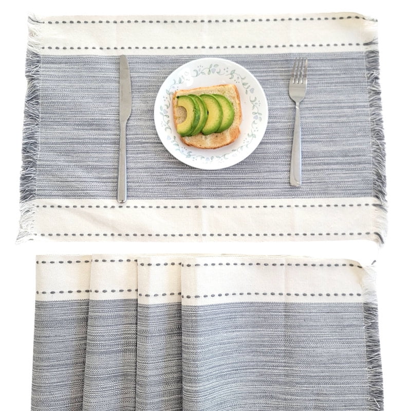 Woven Cloth Table PlaceMats Washable Dining Luxury Decorative Organic ...