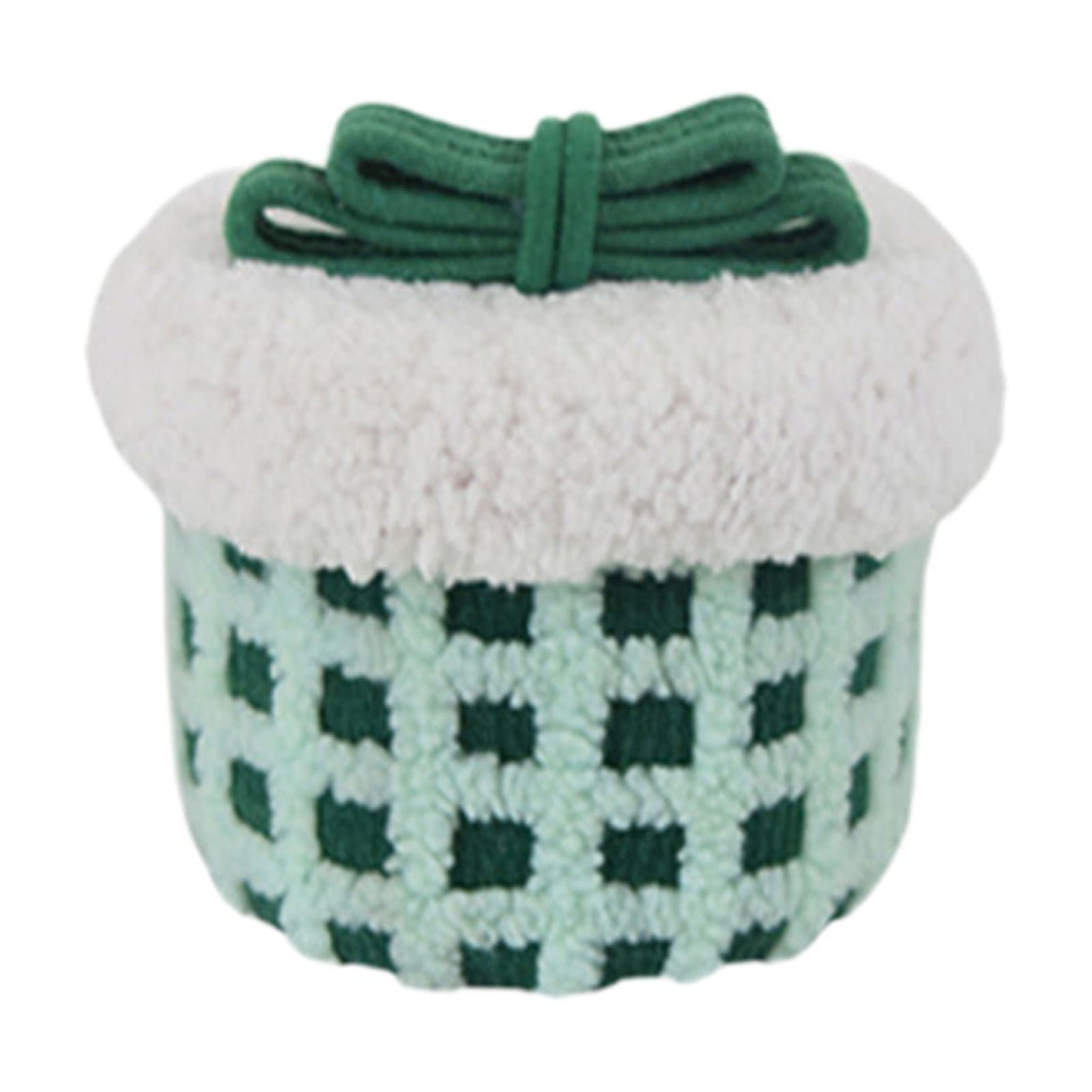 Woven Covered Storage Box with Lid - Soft Gift-Box Style Decorative ...