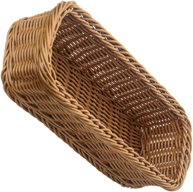 Woven Flatware Basket, Wicker Cutlery Basket, Imitation Rattan ...