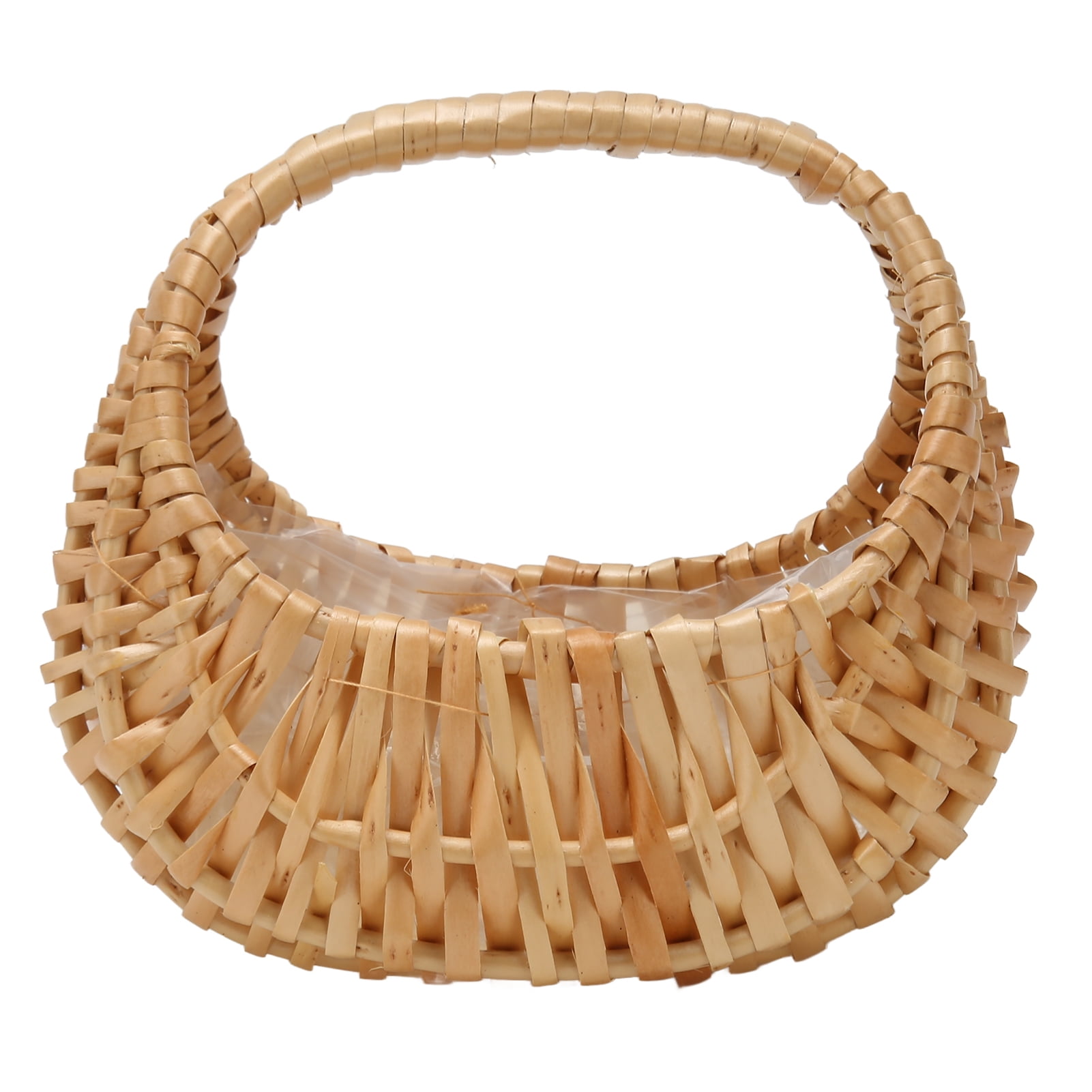 Woven Flower Hand Basket Rattan Woven Handheld Flower Arrangement ...