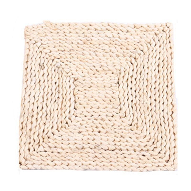 Woven Grass Straw Tatami Cushion Meditation Square Bay Window Rustic ...