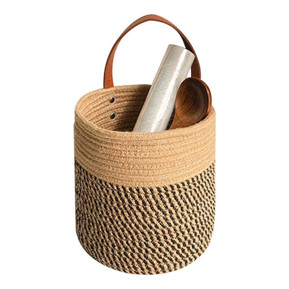 Woven Hanging Basket, Small Woven Fern Wall Hanging Basket Flower ...