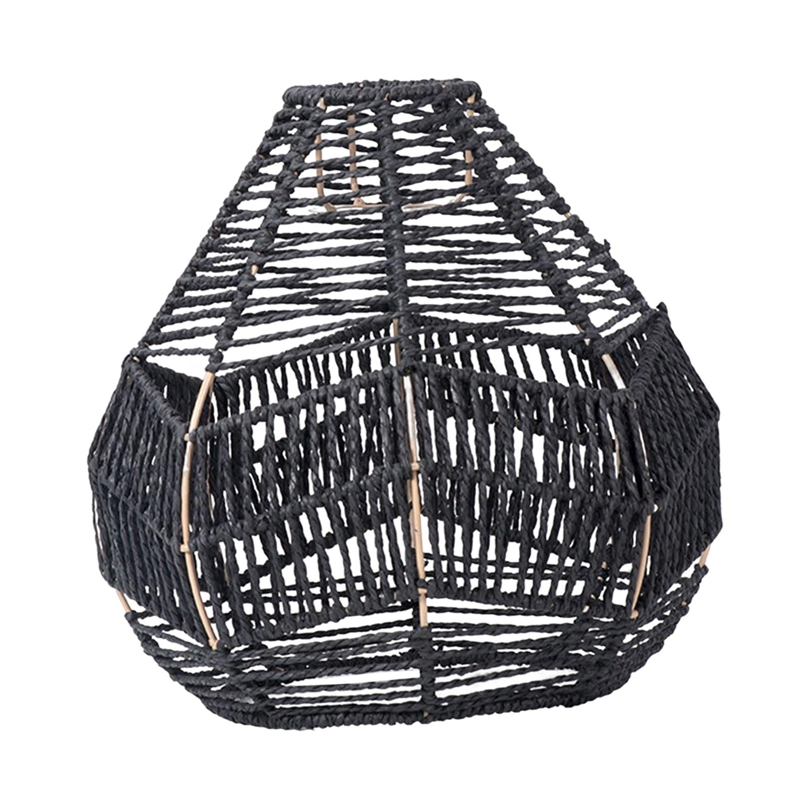 Woven Lamp Shade Pendant Light Shade Farmhouse Rustic Bulb Guard ...