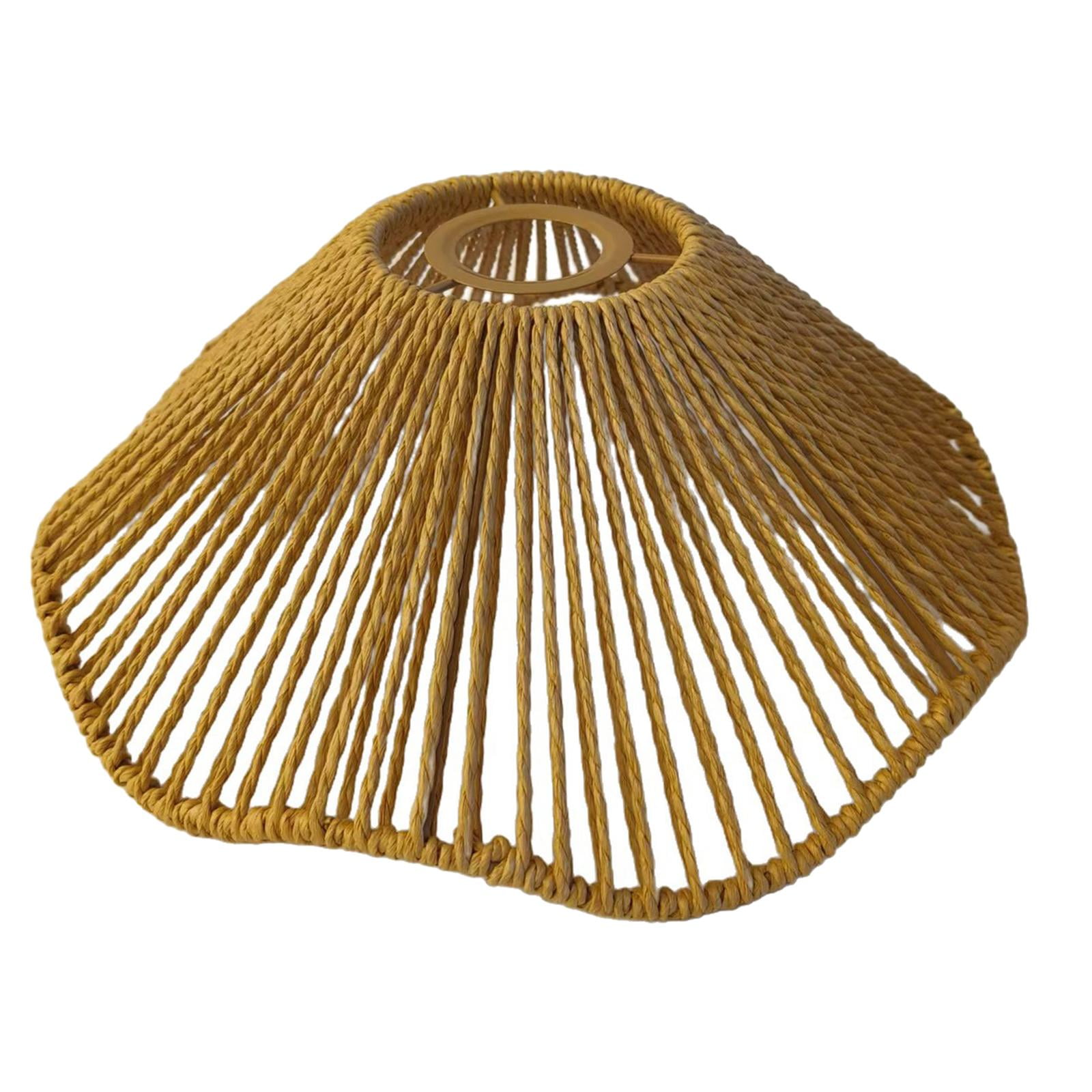Woven Lamp Shade Rope Pendant Cover Iron Construction Fit for Dining ...