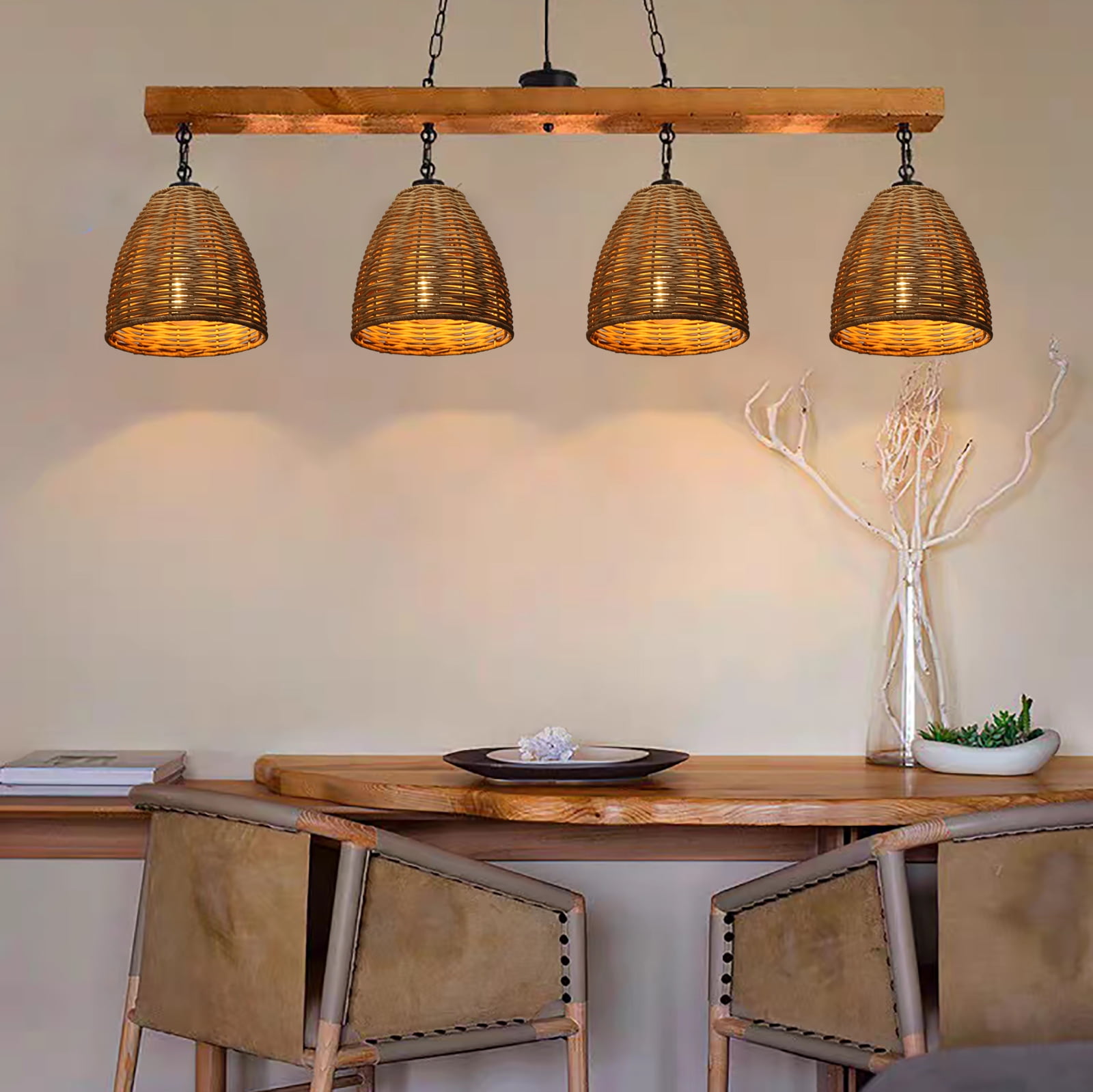 Woven Lampshade Boho light shade for Floor Lamps, Pendant Light ...