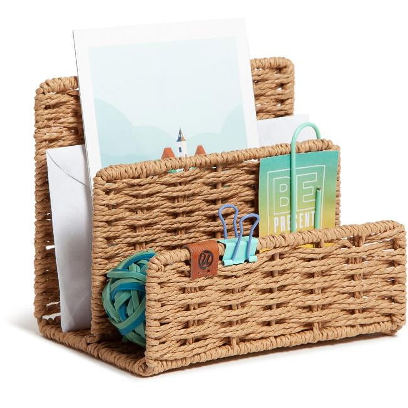 Woven Letter Sorter, Brown - Walmart.com