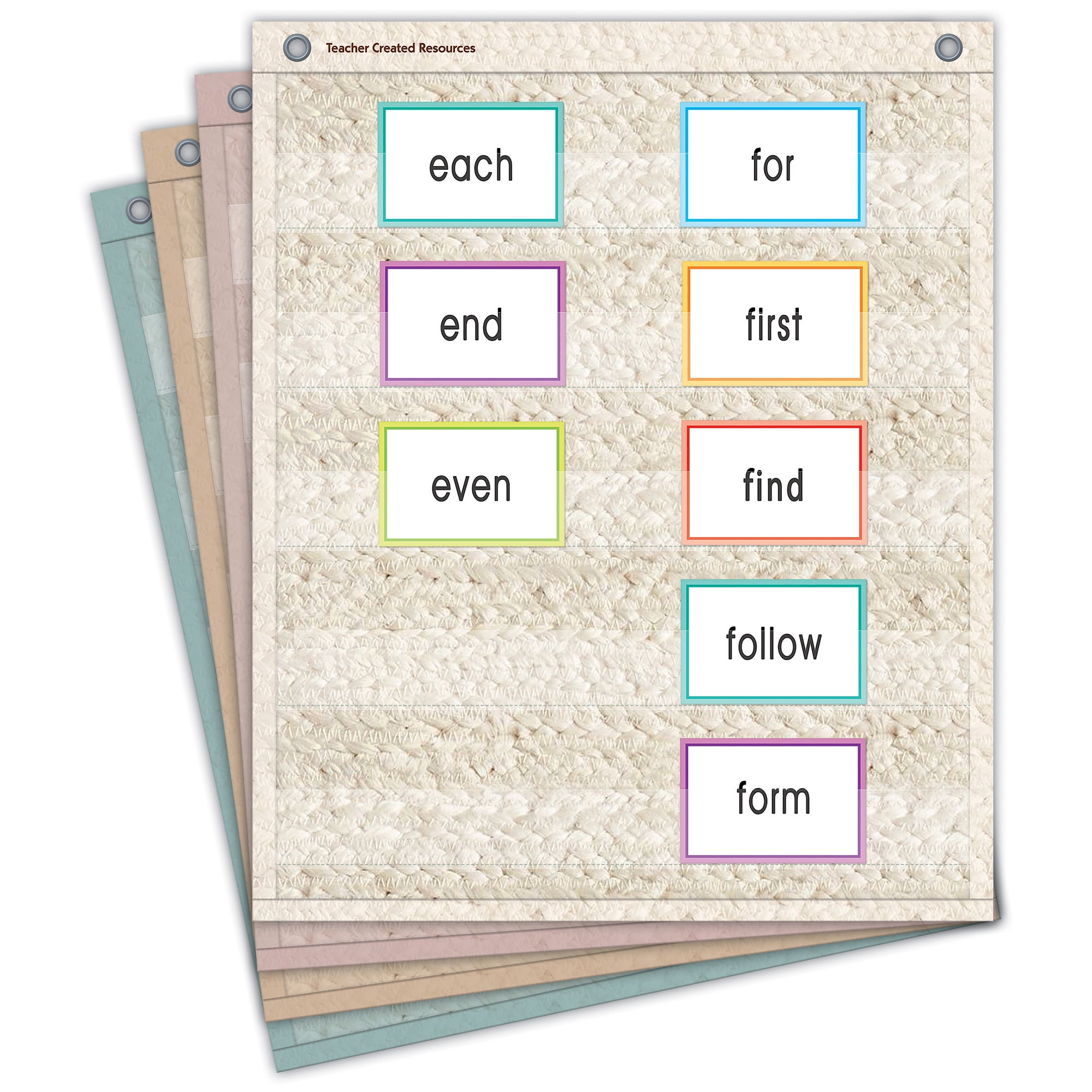 Teacher Created Resources Woven Magnetic Mini Pocket Charts, 14" x 17 ...