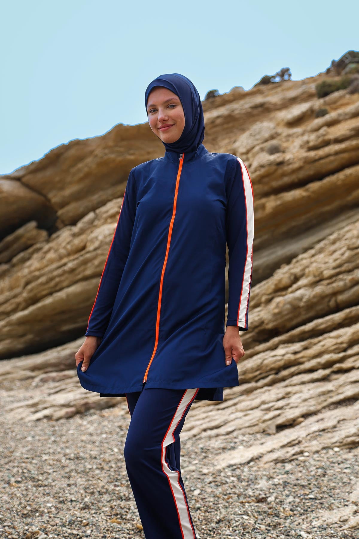 Woven Navy Burkini Modest Swimwear M2270 USA - Walmart.com
