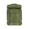 Woven Paths Green Embossed Tin "Post" Letter Box Mailbox - Walmart.com