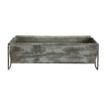 Woven Paths Metal Trough Container with Distressed Zinc Finish ...