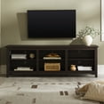 Woven Paths Open Storage TV Stand for TVs up to 80", Espresso - Walmart.com